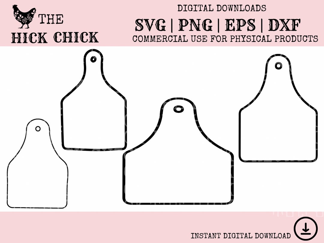 Cow Tag Clipart Bundle Cow Tags Svg Livestock Tag Svg - Etsy