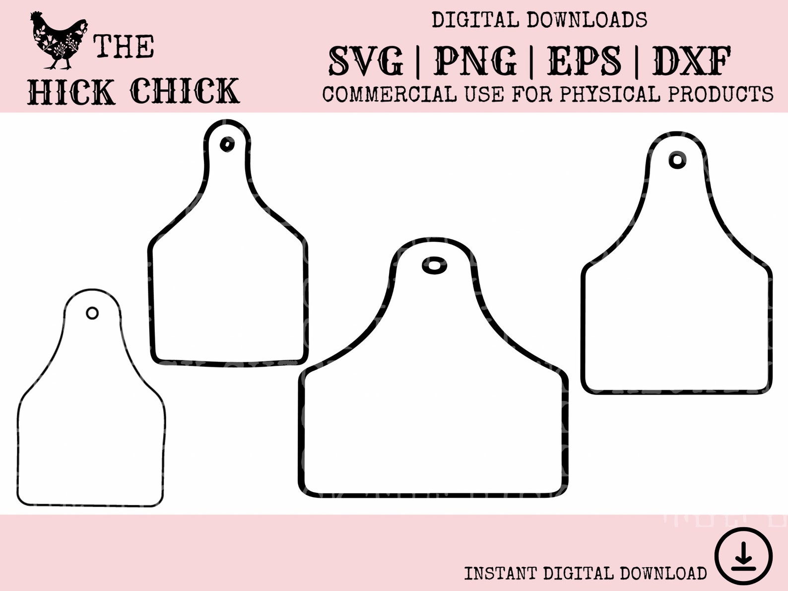 Cow Tag Clipart Bundle Cow Tags Svg Livestock Tag Svg - Etsy