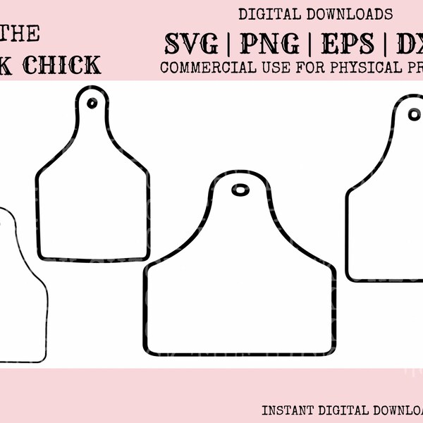 Cow Ear Tag Outline Svg - Etsy