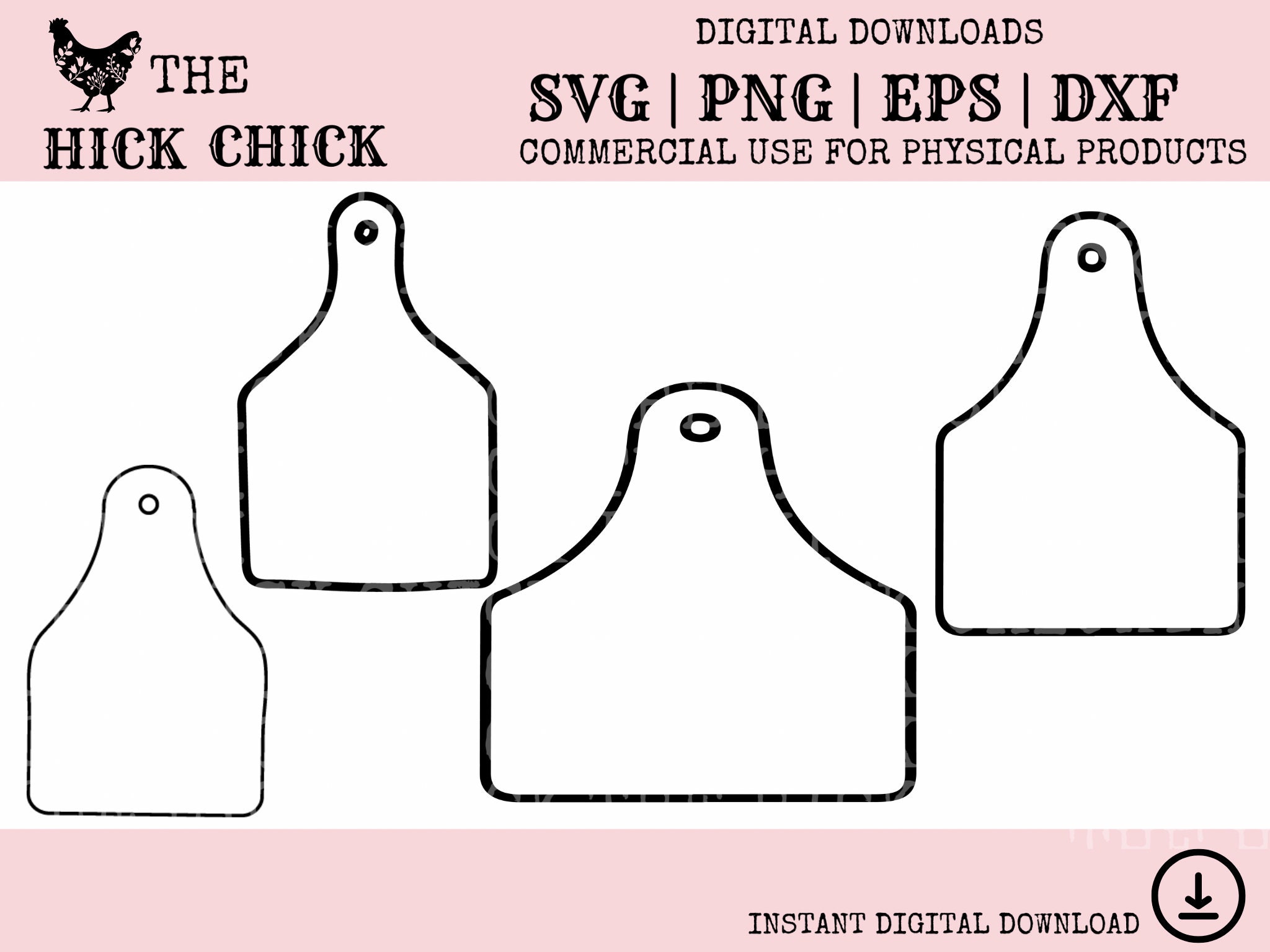 Cow Tag Clipart Bundle Cow Tags Svg Livestock Tag Svg - Etsy