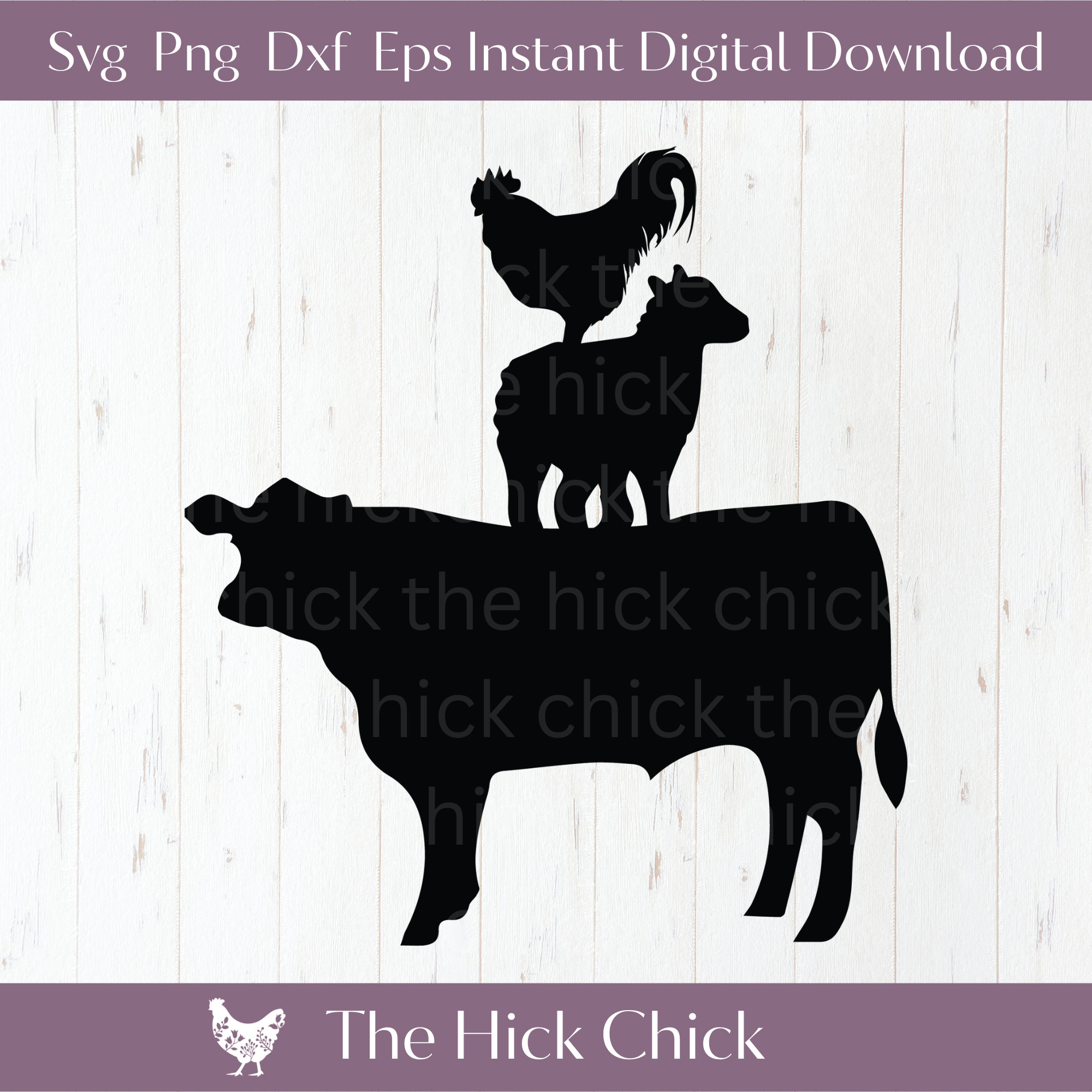 Stacked Animals Svg Farm Animal Svg Goat Png Cow Svg Rooster Svg Cow ...