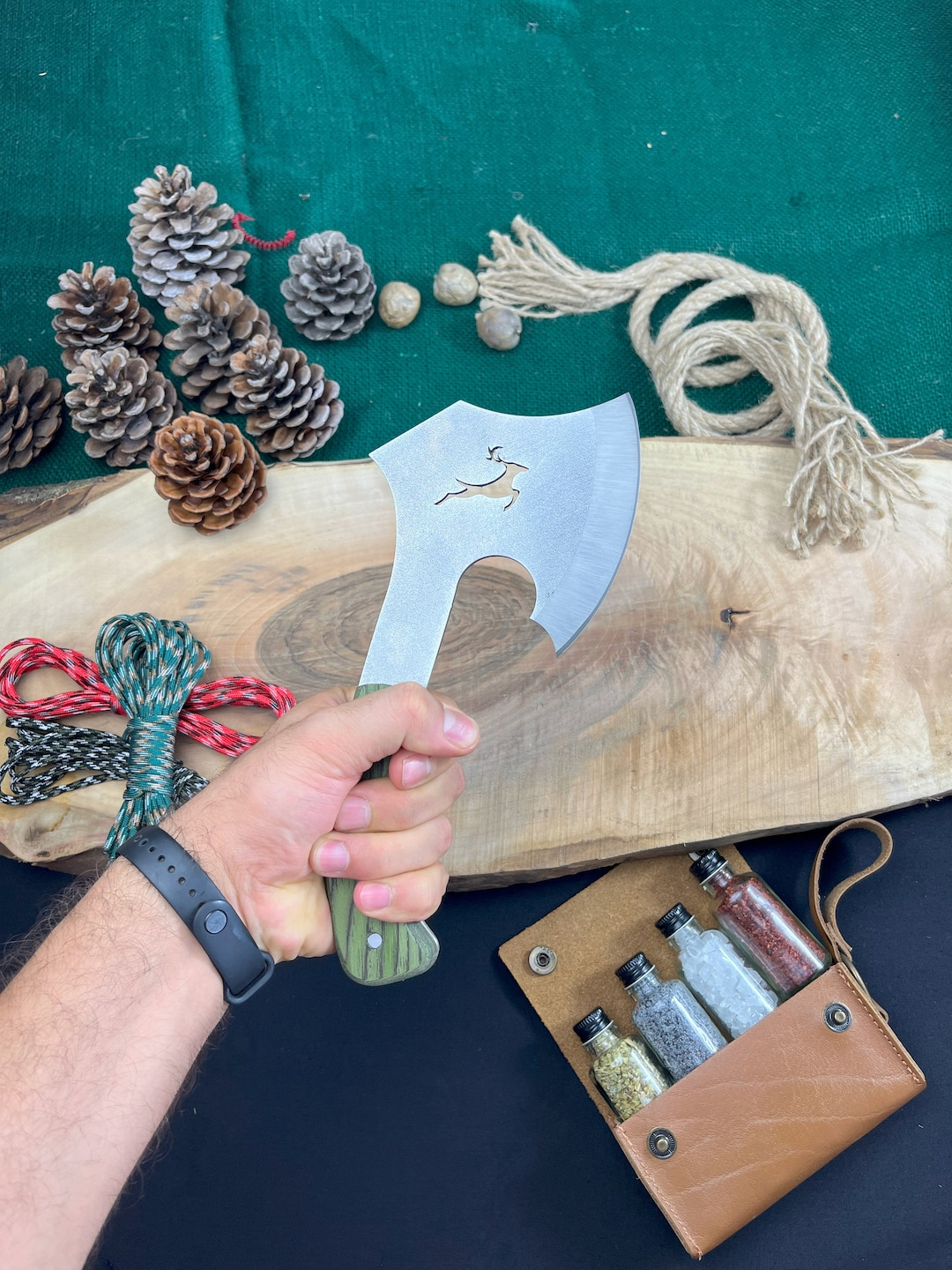 Hand Forged Axe, Camping Gear, Bushcraft Gear, Camping Axe, Bushcraft ...