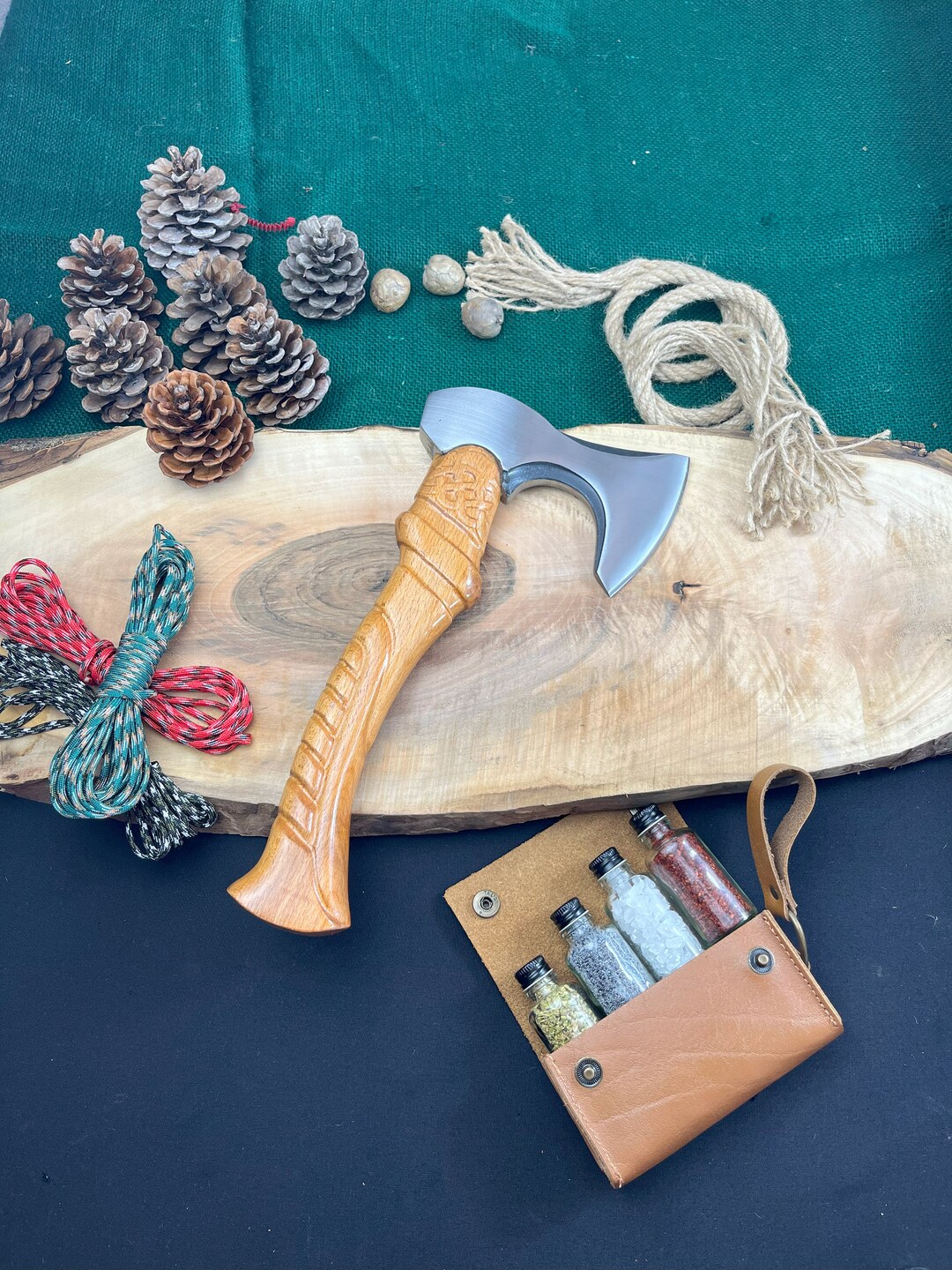 Hand Forged Axe, Camping Gear, Bushcraft Gear, Camping Axe, Bushcraft ...