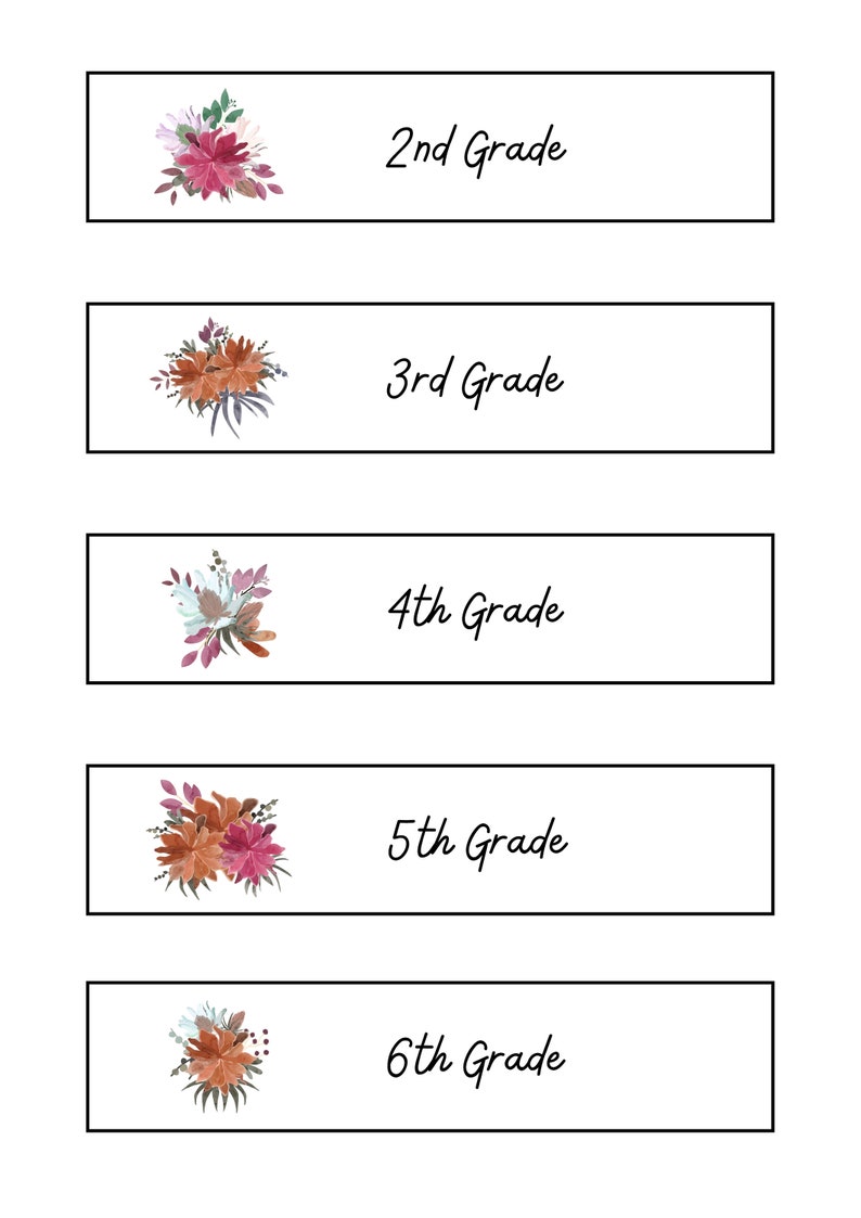 Keepsake Box File Folder Labels - Rustic Floral Theme - Etsy