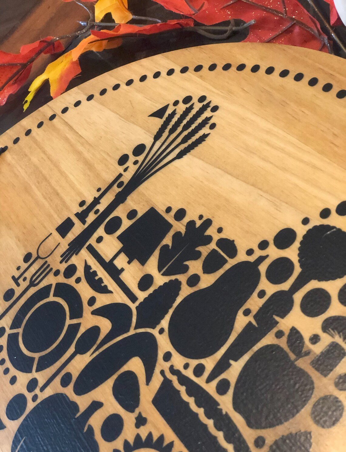 Thanksgiving Turkey Lazy Susan - Thanksgiving Tray - Etsy