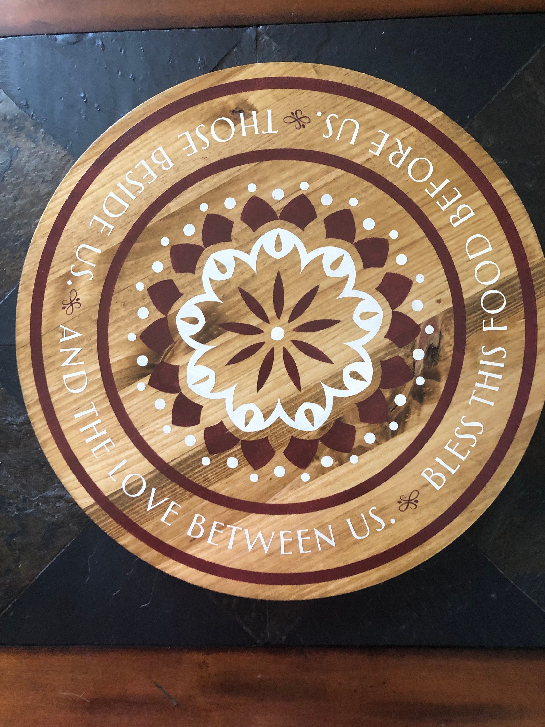 Bless This Food Lazy Susan | Turntable | Prayer Centerpiece | Dining ...