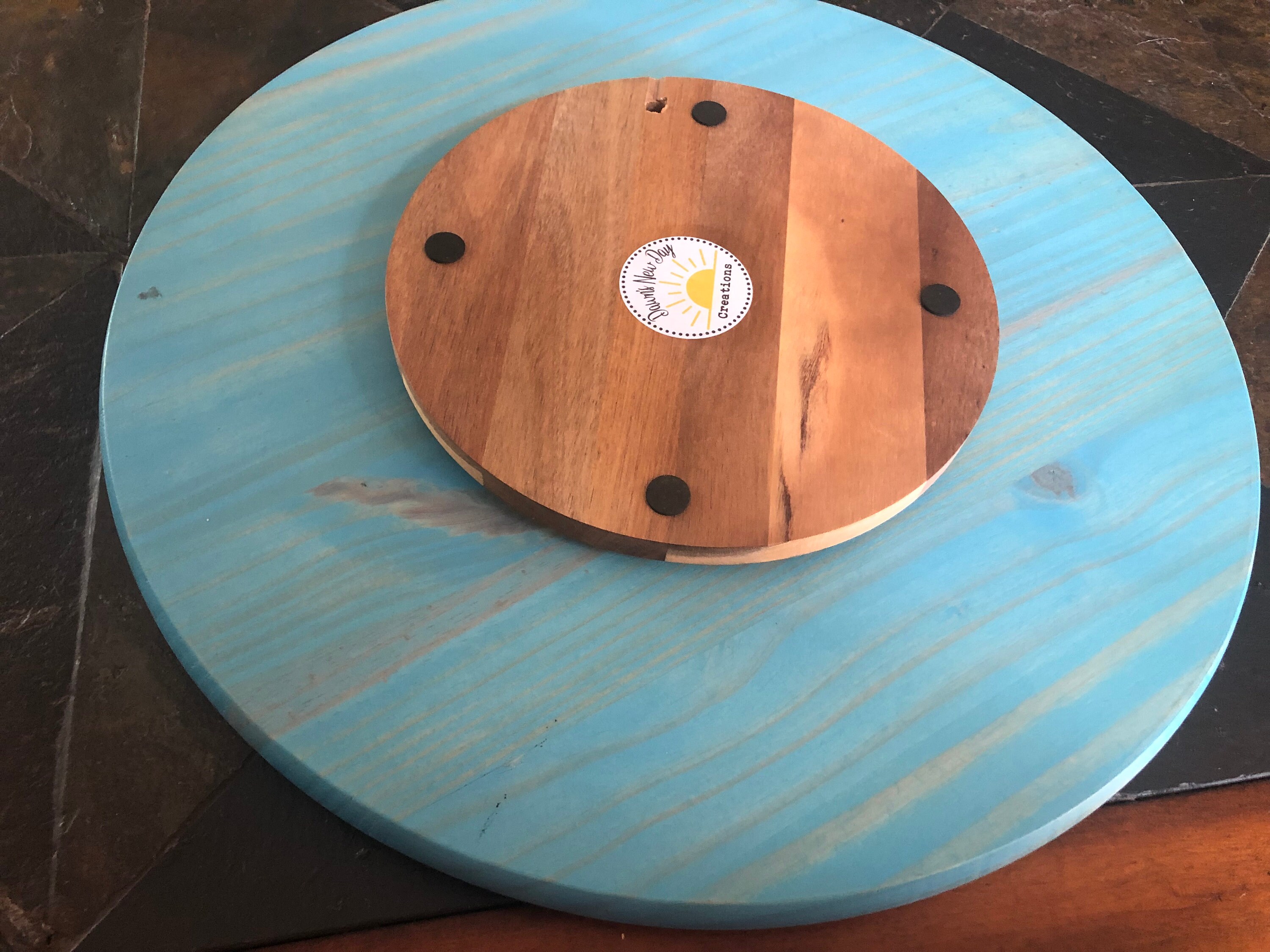 Coastal Beach Lazy Susan | Beach Decor Centerpiece Turntable | - Etsy