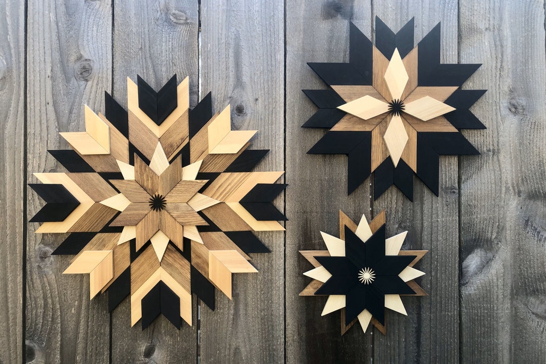 Mosaic Barn Quilt Wall Art- Rustic Wooden Wall Art- Farmhouse Wall Art ...