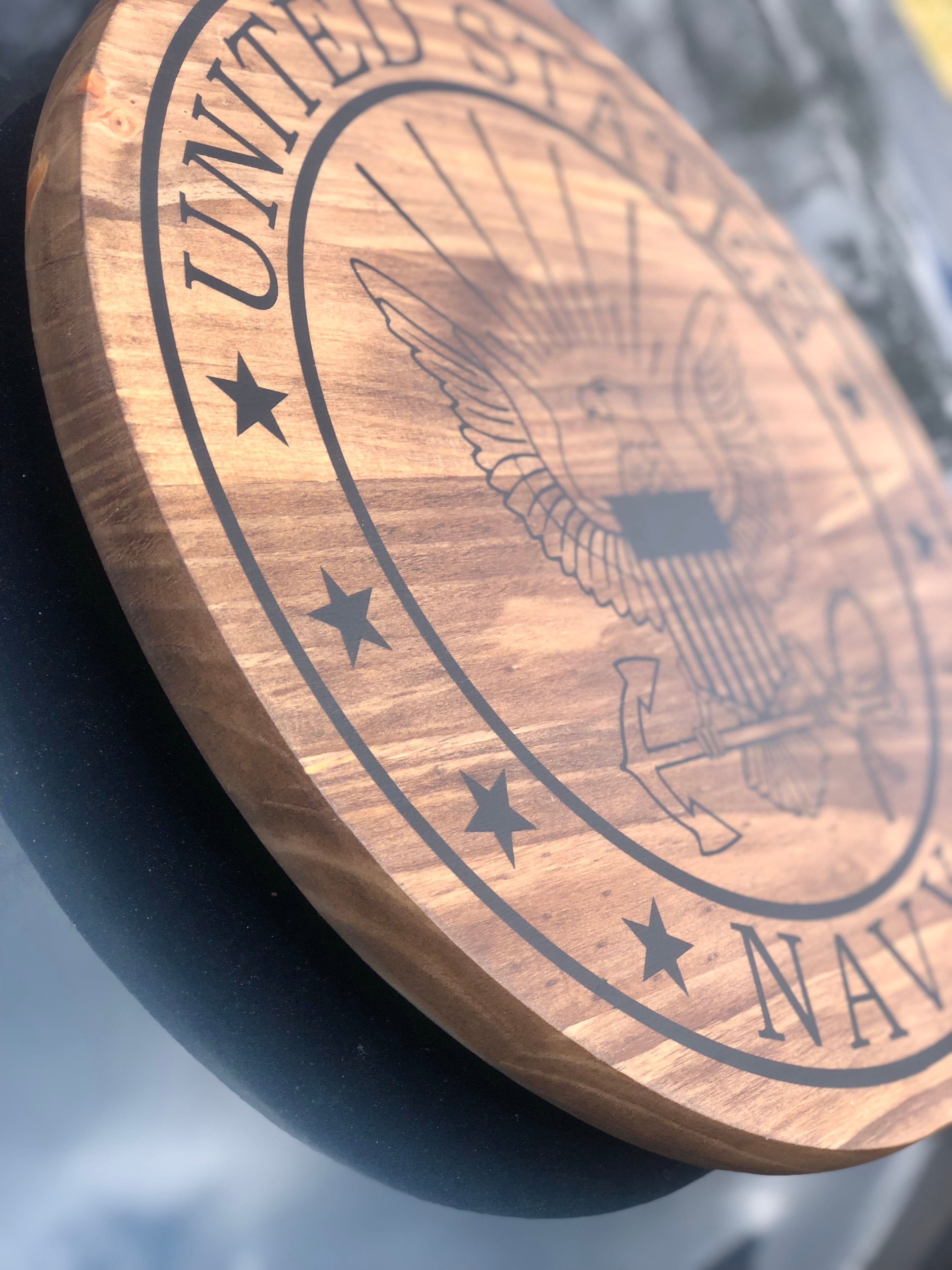 Rustic Military Lazy Susan: Personalized Army, Navy, Marine Sign - Etsy