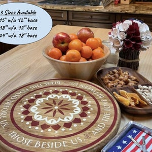 Bless This Food Lazy Susan | Turntable | Prayer Centerpiece | Dining ...