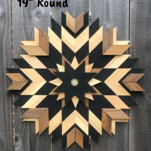 Mosaic Barn Quilt Wall Art- Rustic Wooden Wall Art- Farmhouse Wall Art ...