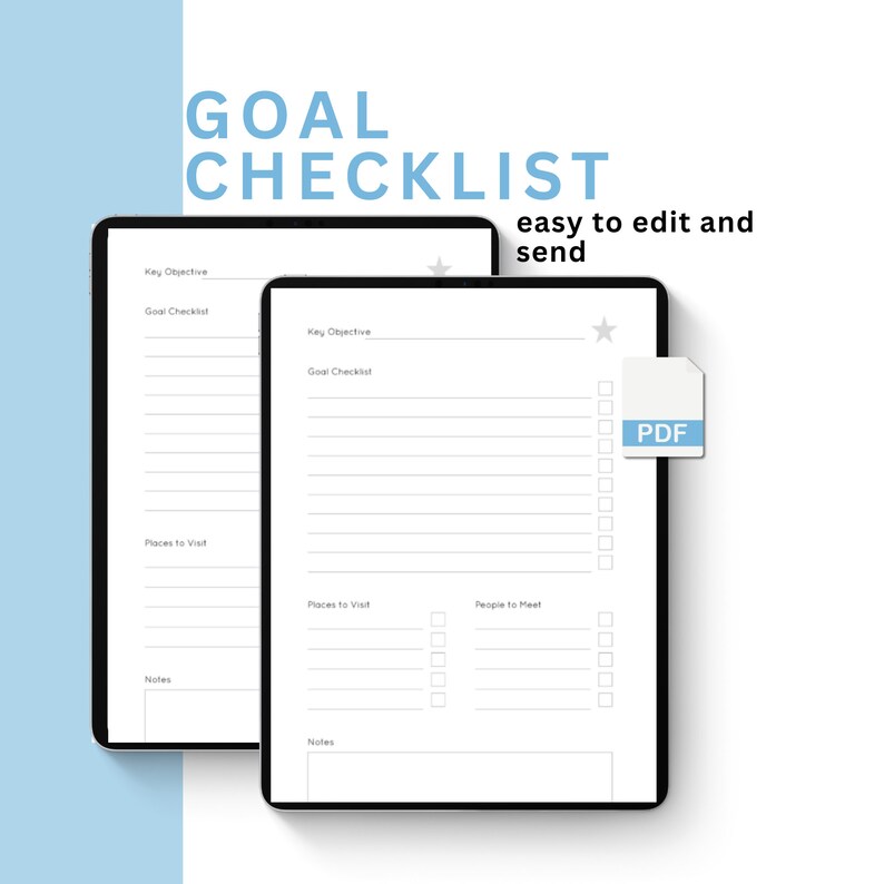 Printable Business Goal Planner, Editable Goal Tracker, Startup ...