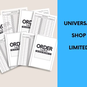 Order Log Book Digital Template, Printable Order Book, Order List ...