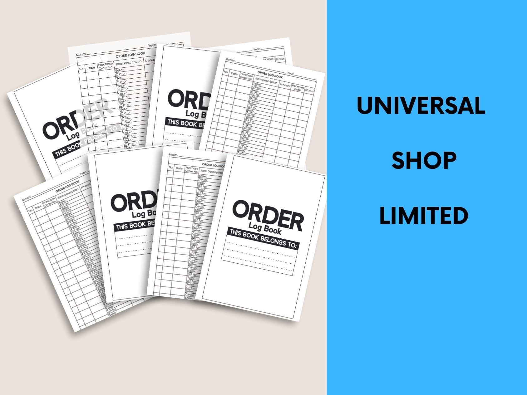 Order Log Book Digital Template, Printable Order Book, Order List ...