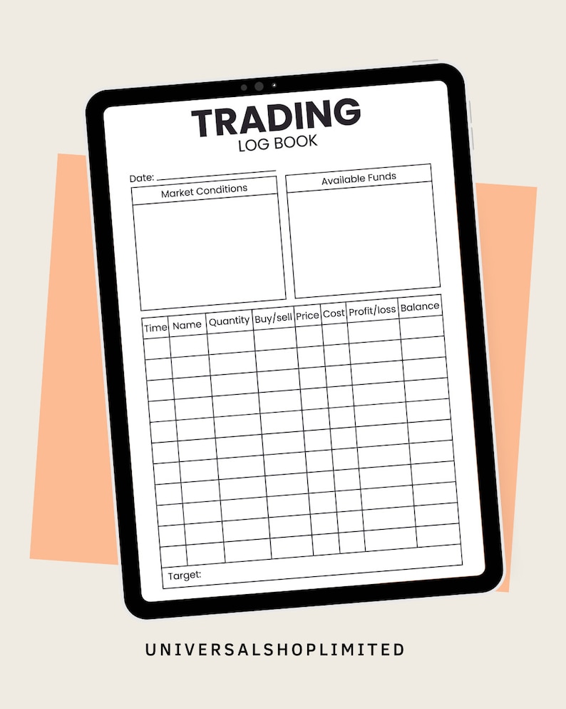 Trading Log Book Trading Kit Printable Instant Downloads - Etsy