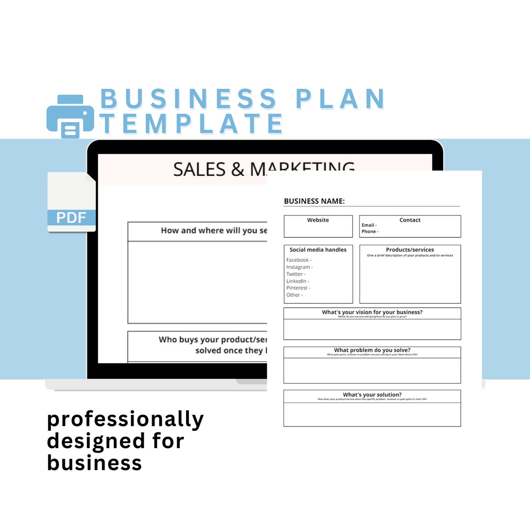 Digital Business Planner Template, Business Kit, Business Bookkeeping ...