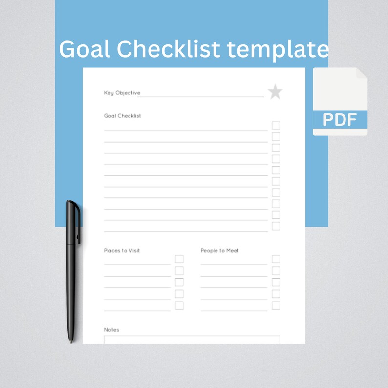 Printable Business Goal Planner, Editable Goal Tracker, Startup ...