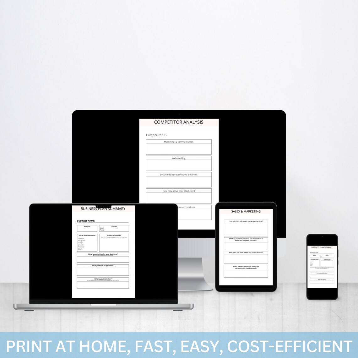Digital Business Planner Template, Business Kit, Business Bookkeeping ...