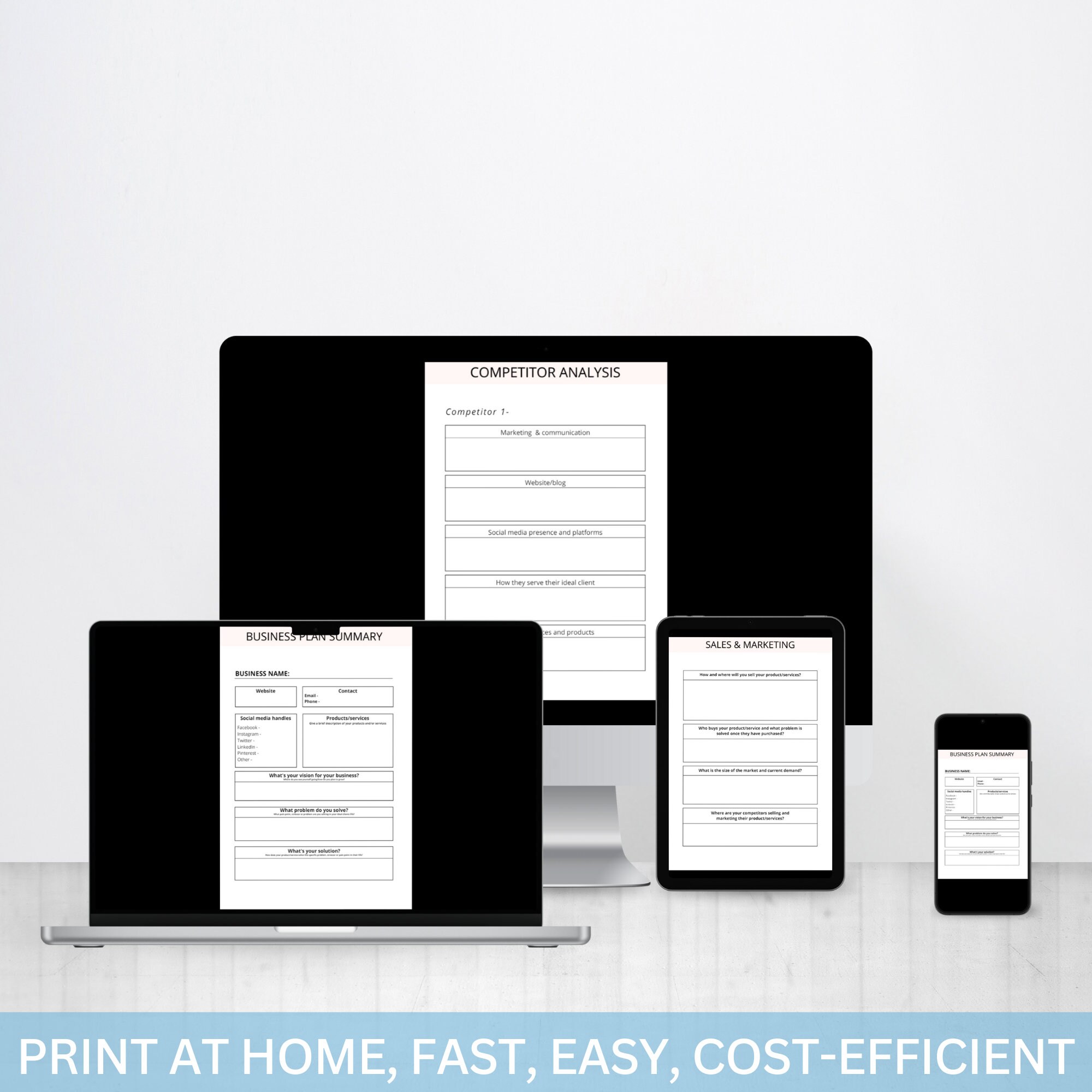 Digital Business Planner Template, Business Kit, Business Bookkeeping ...