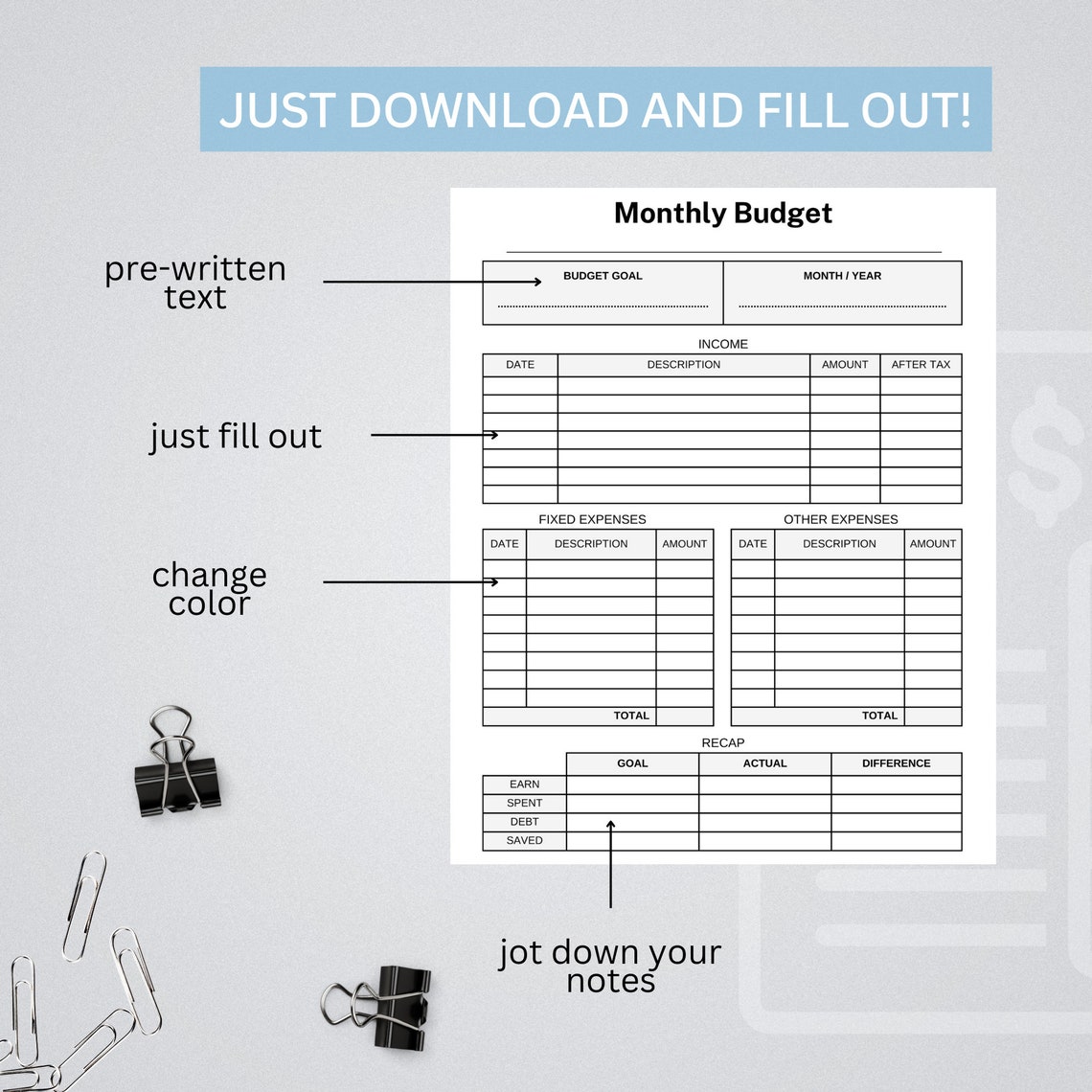 Order Forms Template, Work Order Forms Template, Order Log Template ...