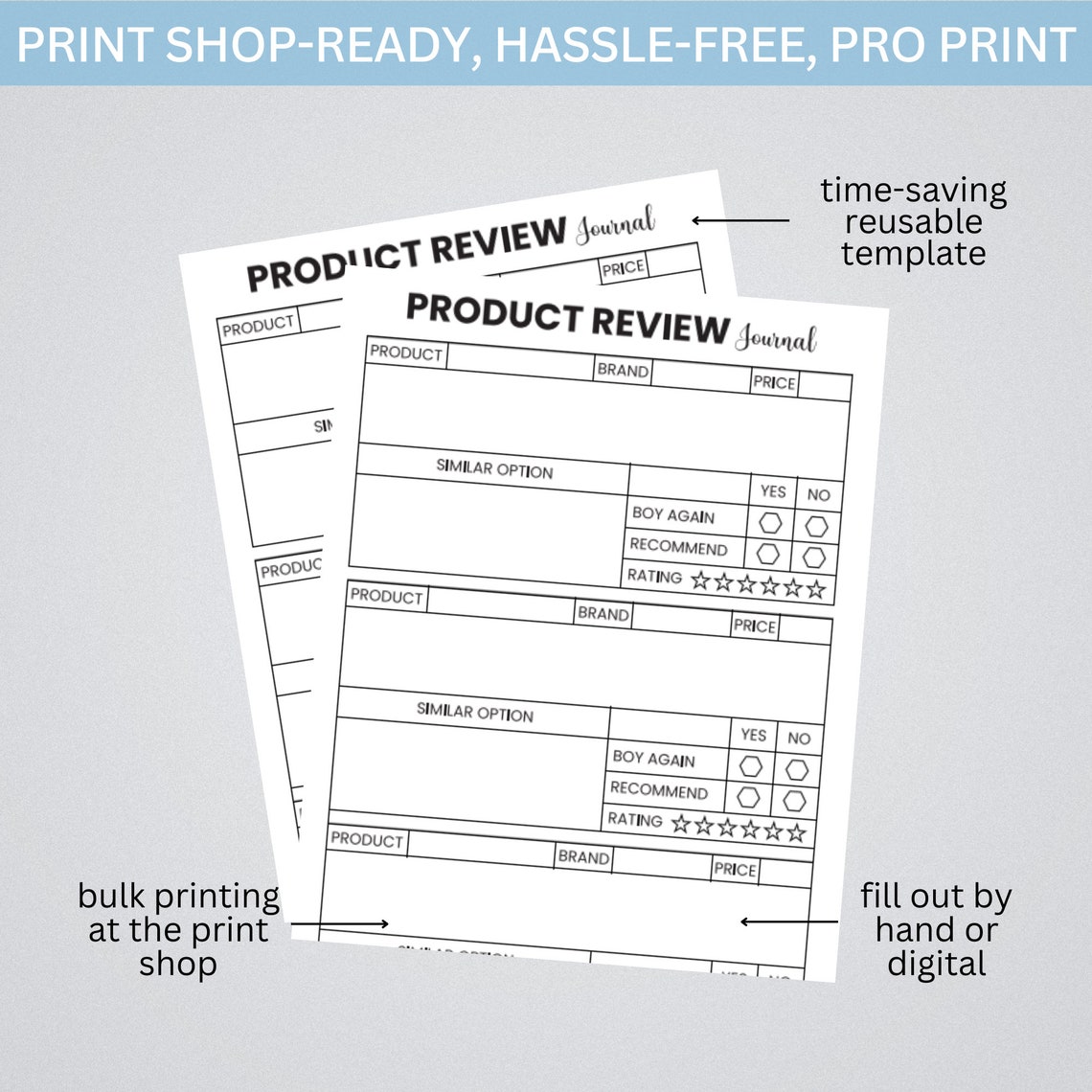 Digital Product Review Template, Printable Product Analysis, Product ...