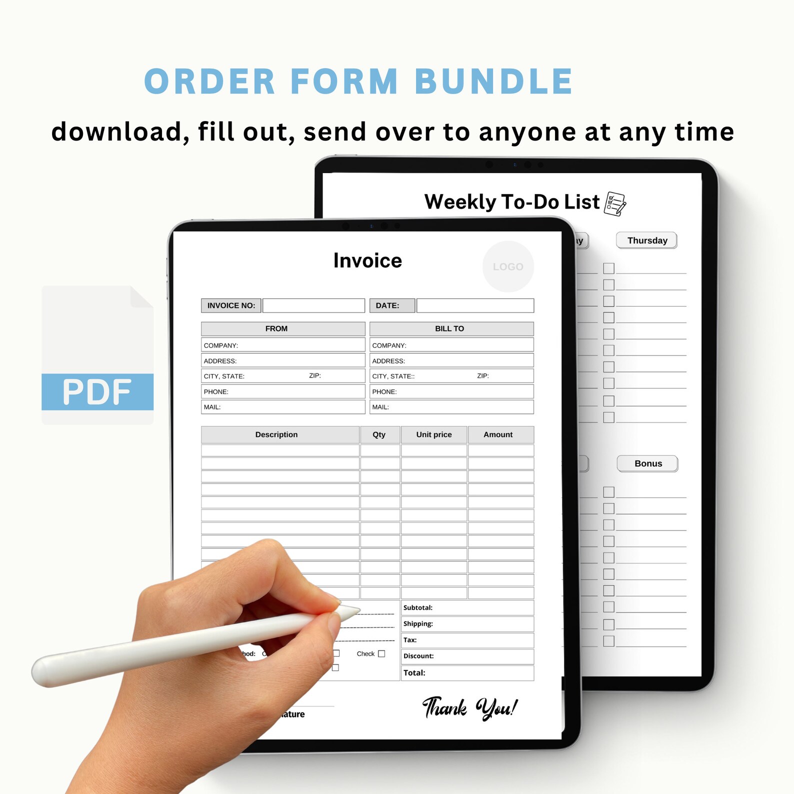 Order Forms Template, Work Order Forms Template, Order Log Template ...
