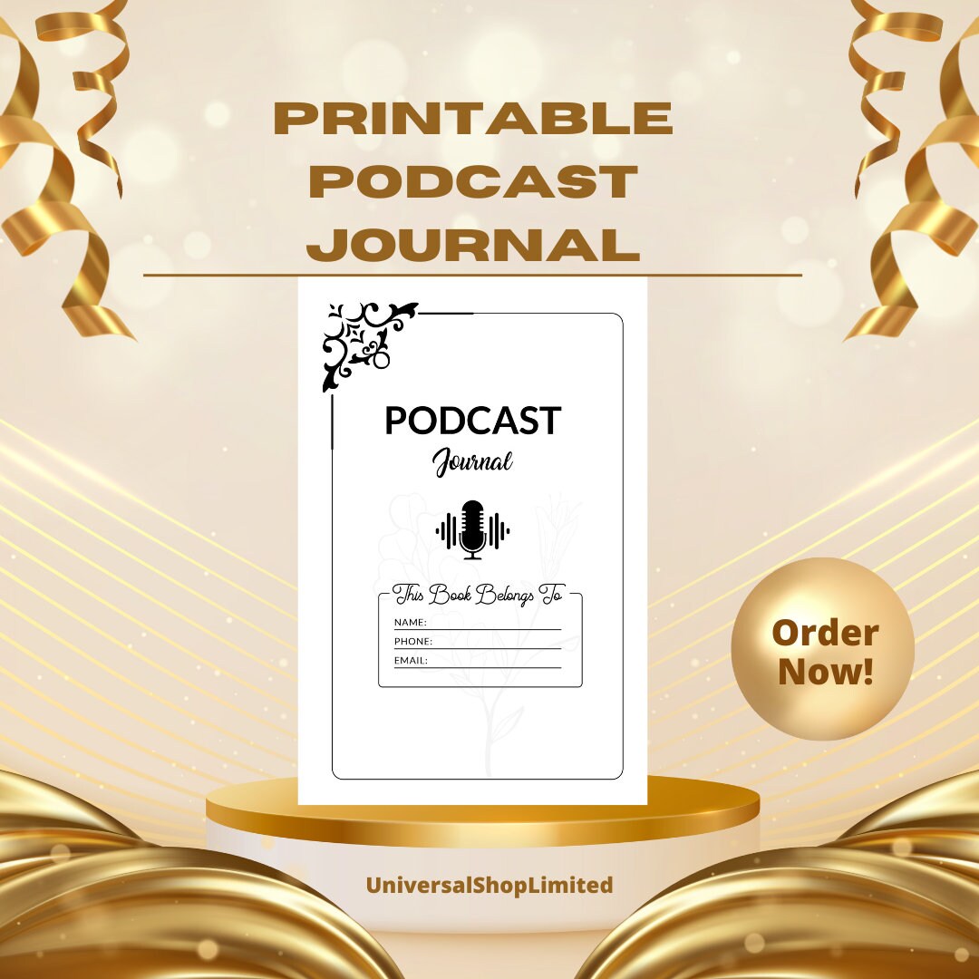 Podcast Journal Printable Instant Downloads - Etsy