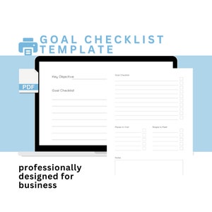 Printable Business Goal Planner, Editable Goal Tracker, Startup ...