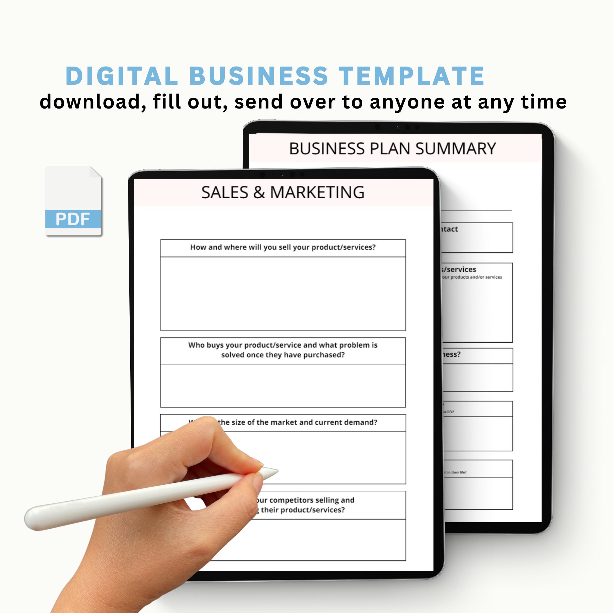 Digital Business Planner Template, Business Kit, Business Bookkeeping ...