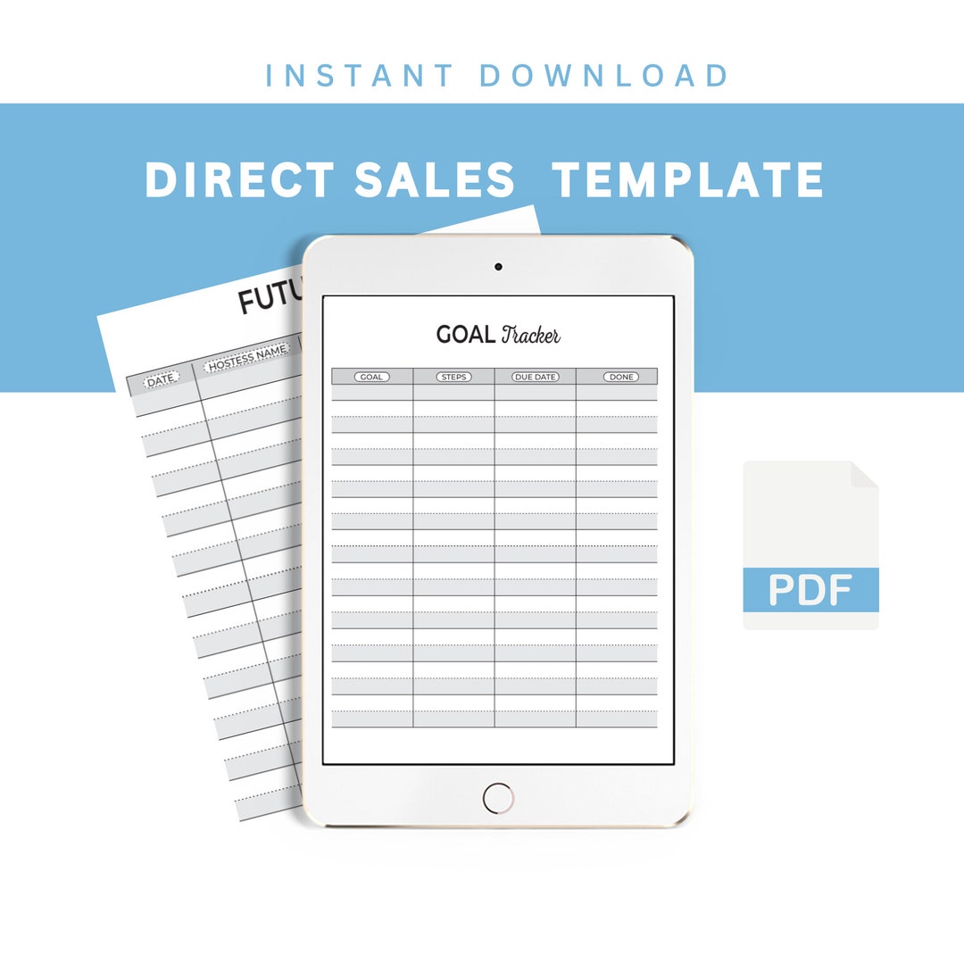 Direct Sales Planner, Performance Tracker Template, Digital Business ...