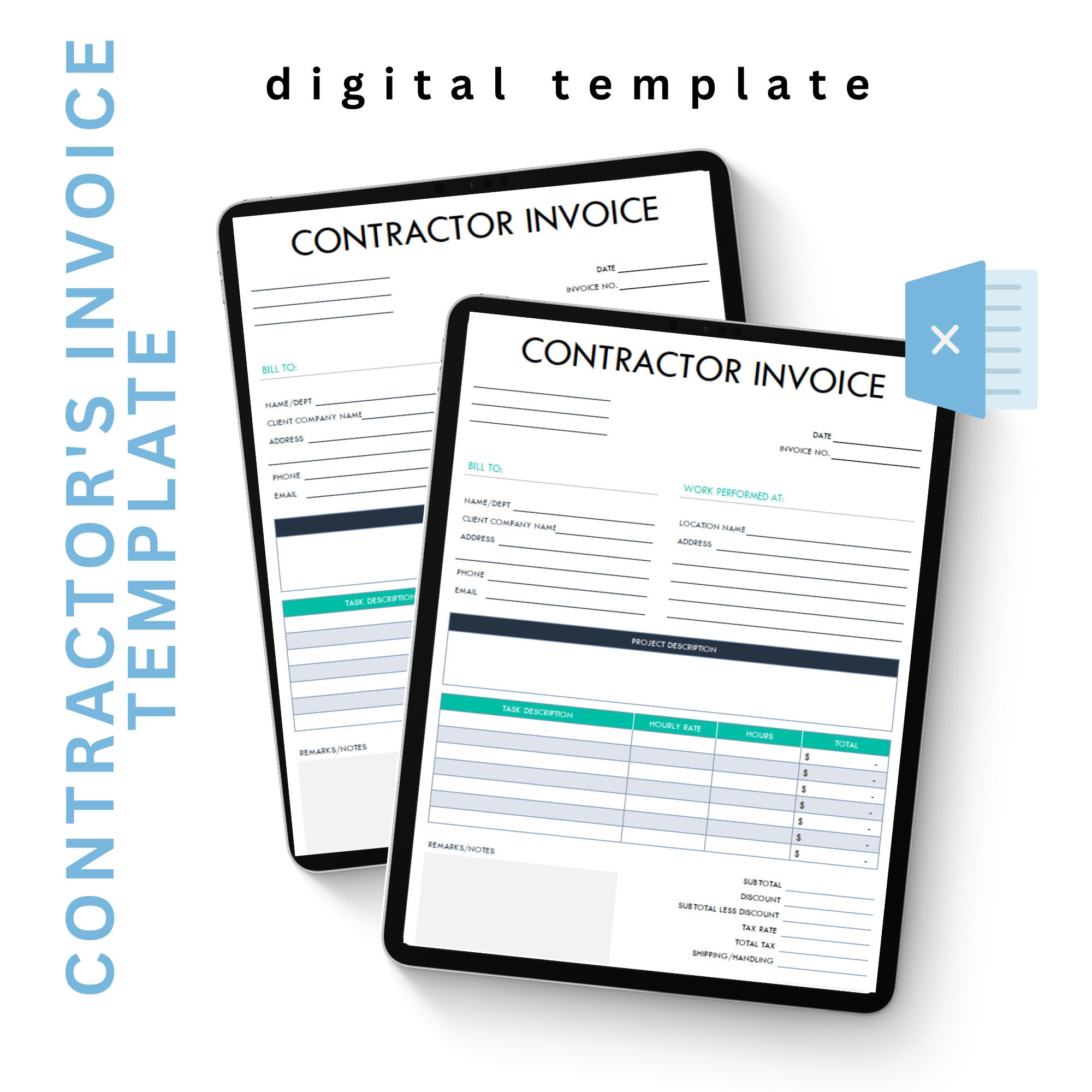 Printable Contractor Agreement Invoice, Contractor Contract Template ...