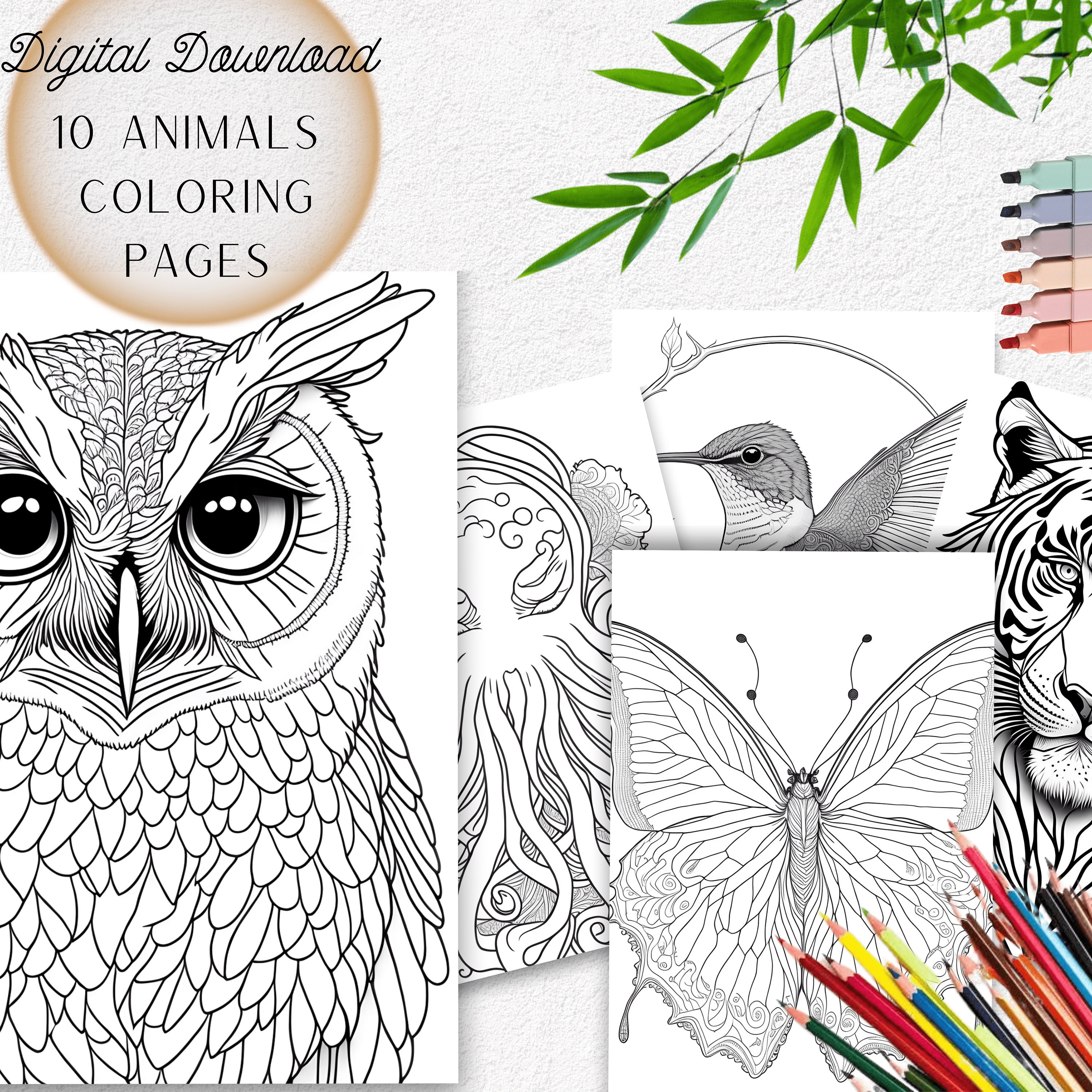 Animal Coloring Pages For Teenagers