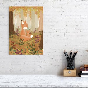 Fox Love Fine Art Nursery Print - Original Illustration With Foxes in ...