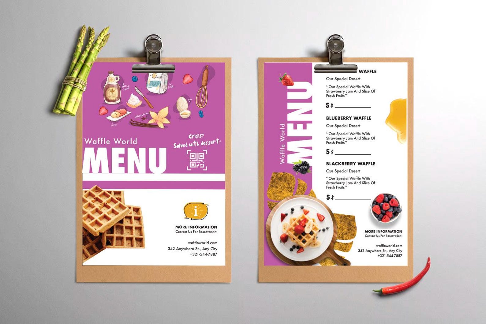Editable Waffle Menu Template - Colorful and Attractive Waffle Menu ...