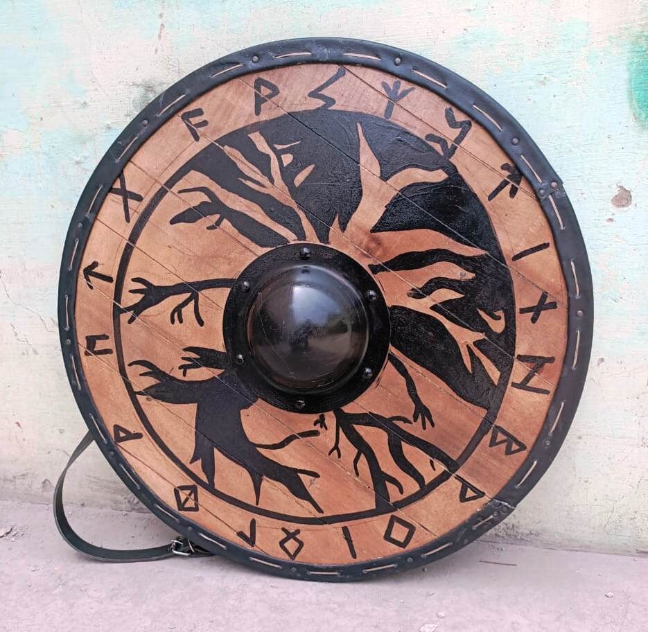 Medieval Viking Tree Wooden Shield: Wall Art Home Decor - Etsy