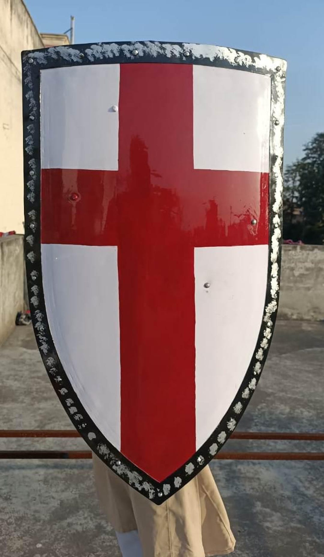 Medieval Knight Templar Shield: Battle Ready Armor, Cosplay Costume - Etsy