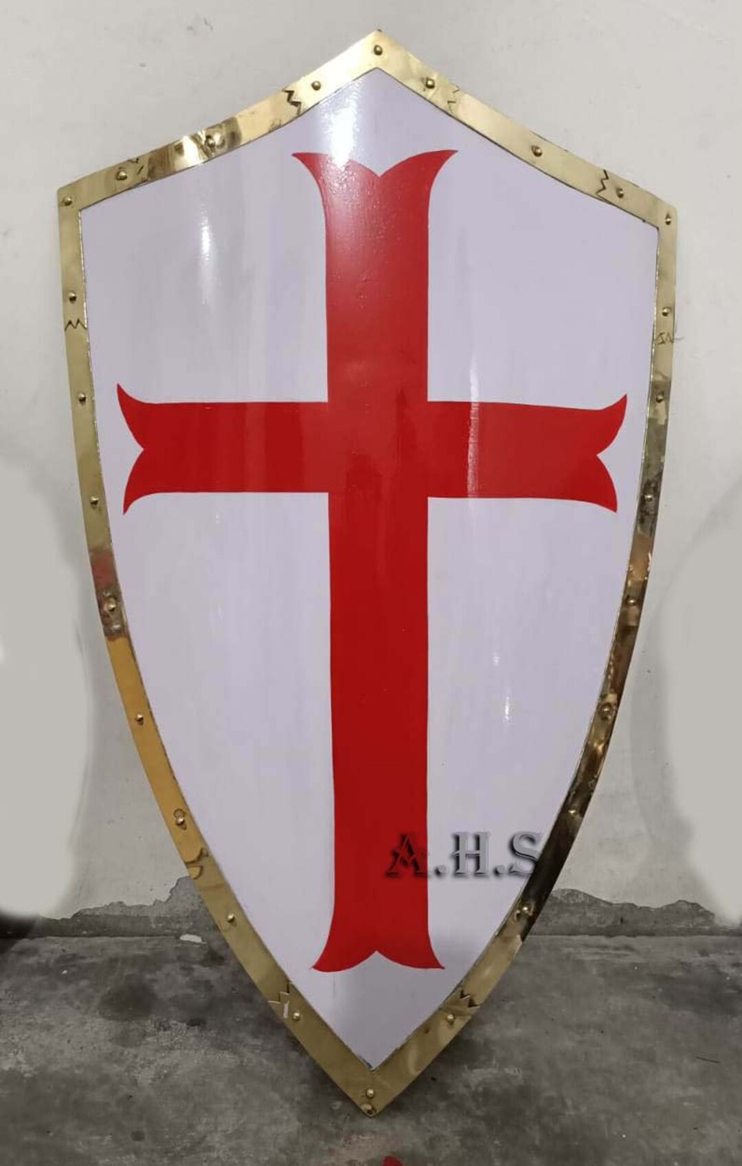 Medieval Red Cross Templar Shield Heater Shield Armor Knight - Etsy