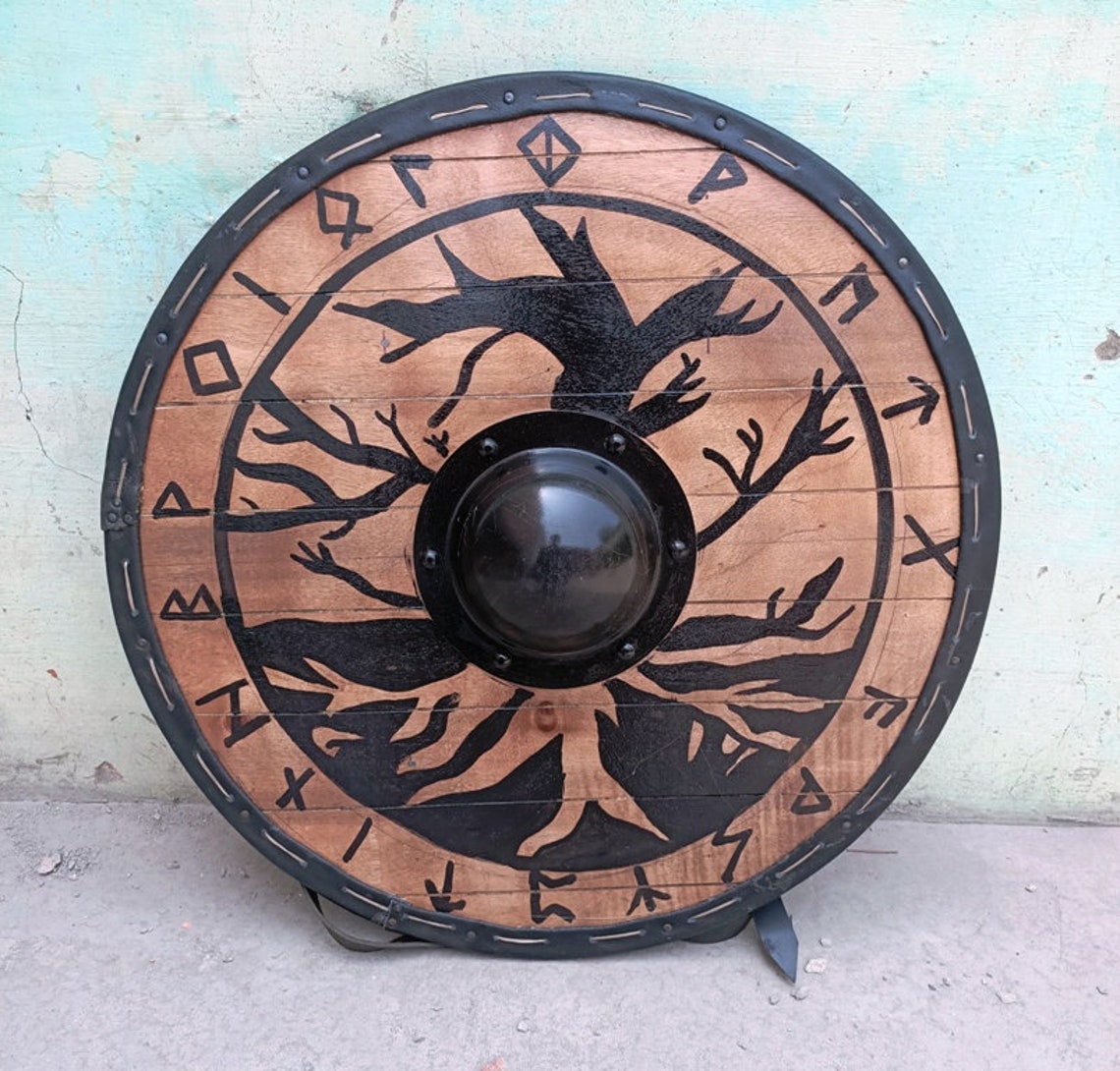 Medieval Viking Tree Wooden Shield: Wall Art Home Decor - Etsy