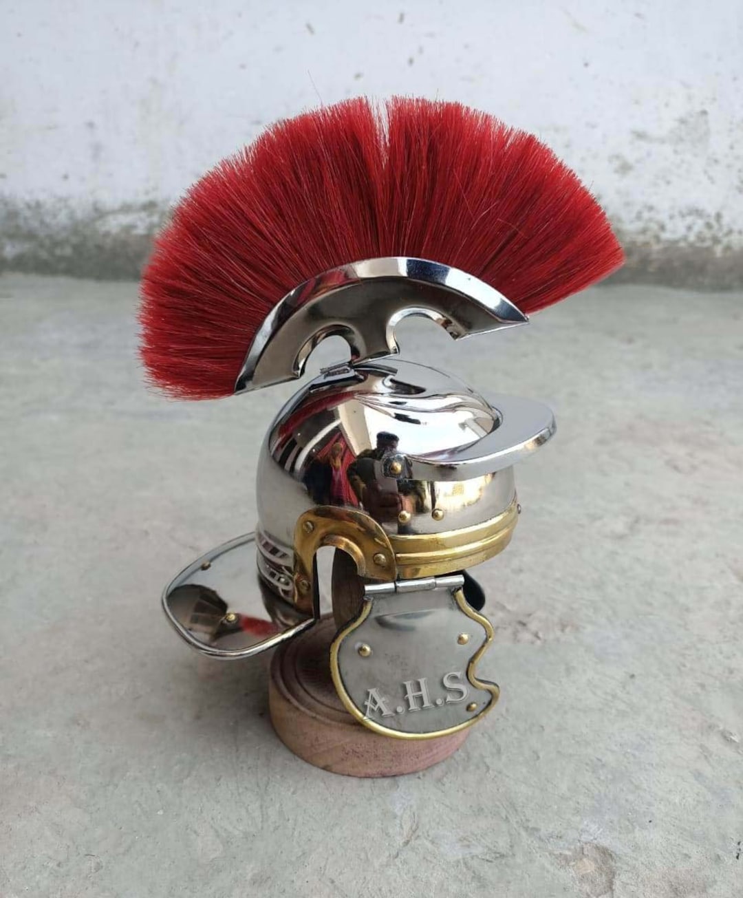Mini Roman Centurion Helmet With Display Stand Medieval Warrior Roman ...