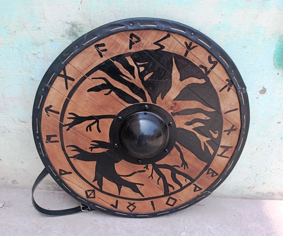 Medieval Viking Tree Wooden Shield: Wall Art Home Decor - Etsy