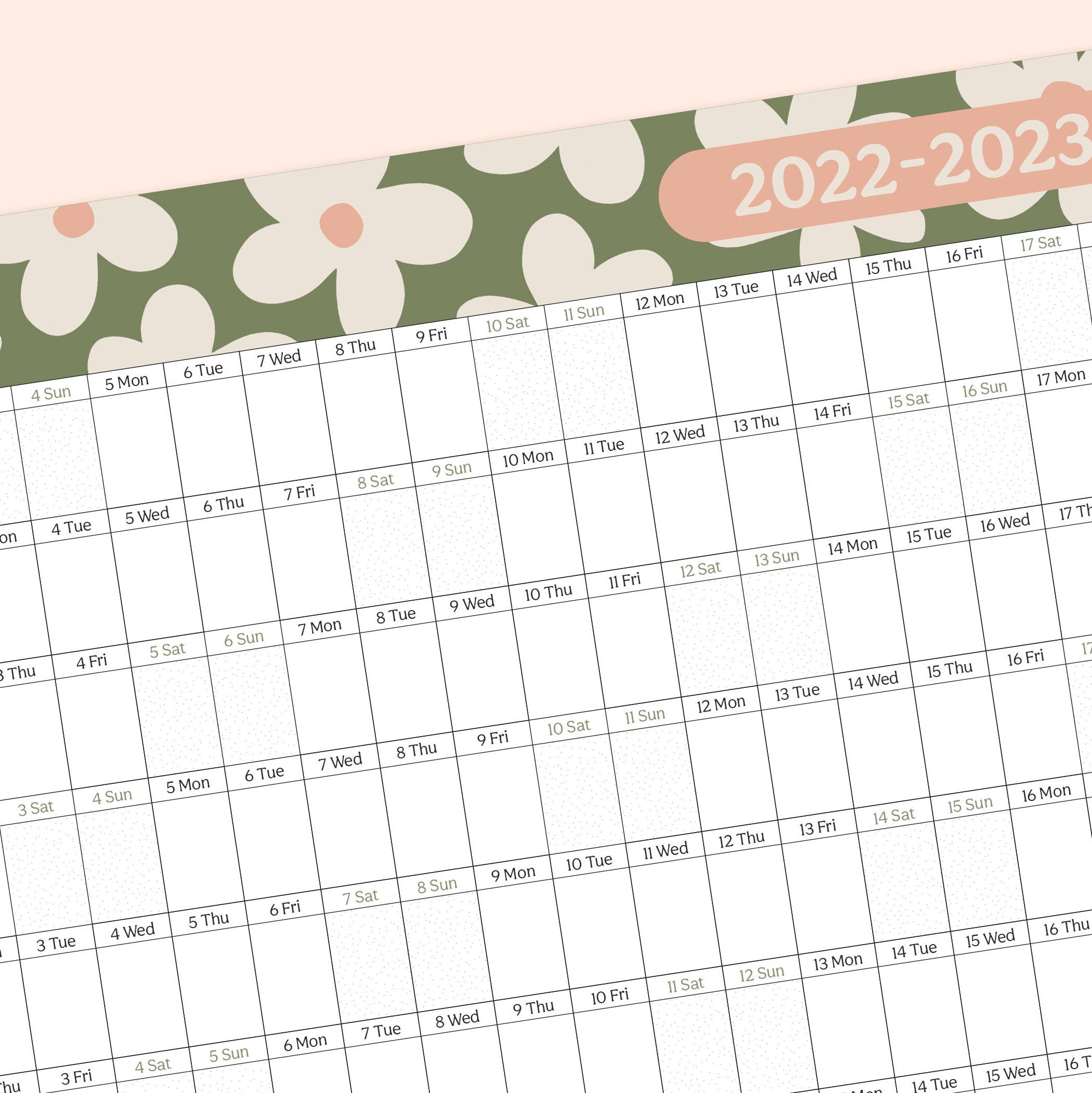 2022-2023 Academic Calendar Academic Planner 2022-2023 Wall - Etsy