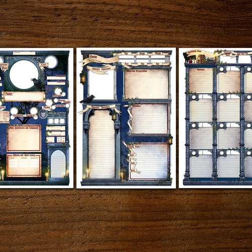 Dark Night Digital Character Sheets D&D 5e - Etsy