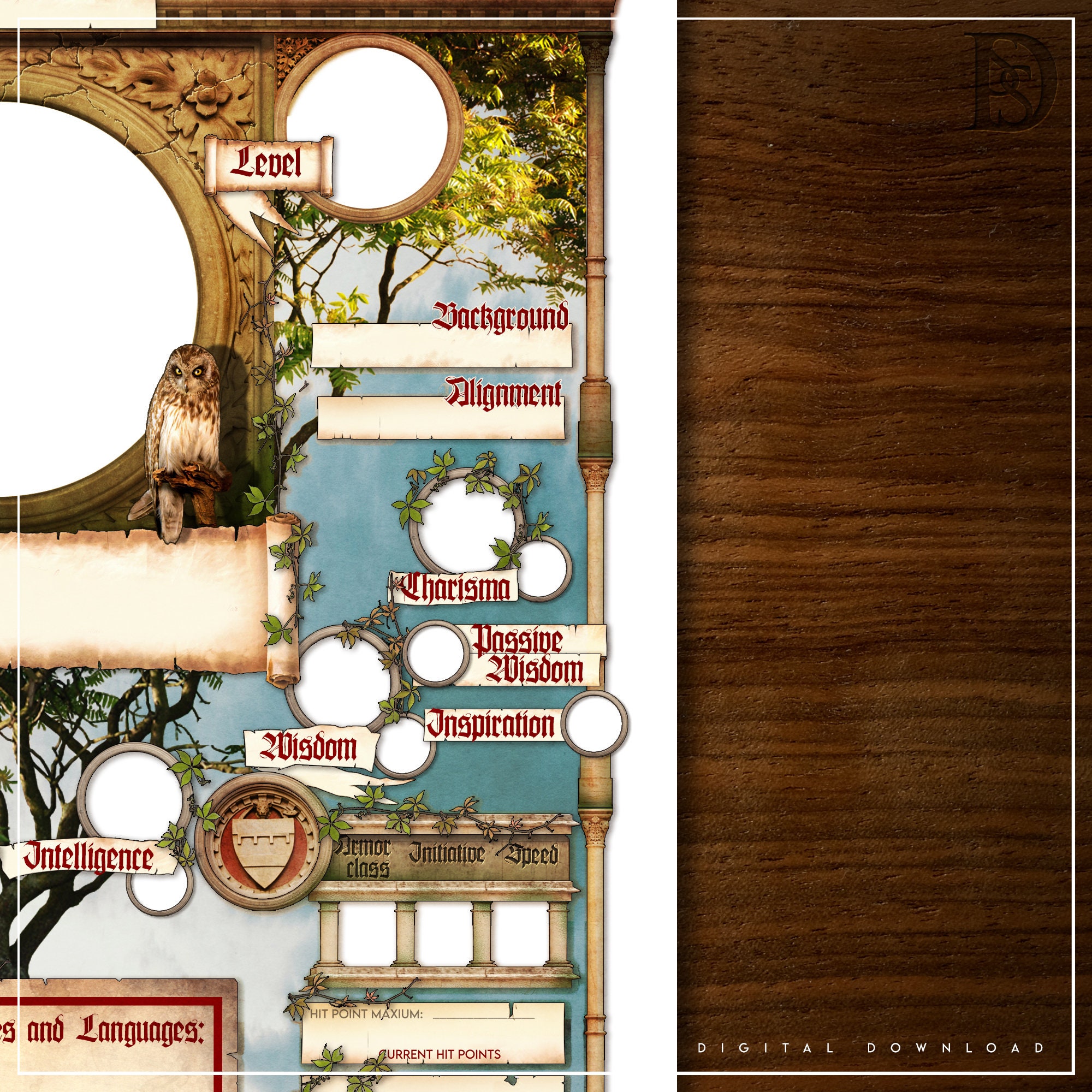 Lush Valley - Digital Character Sheets D&D 5e - Etsy