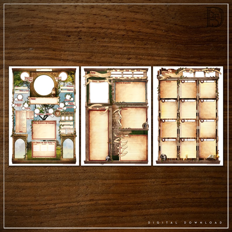 Lush Valley - Digital Character Sheets D&D 5e - Etsy