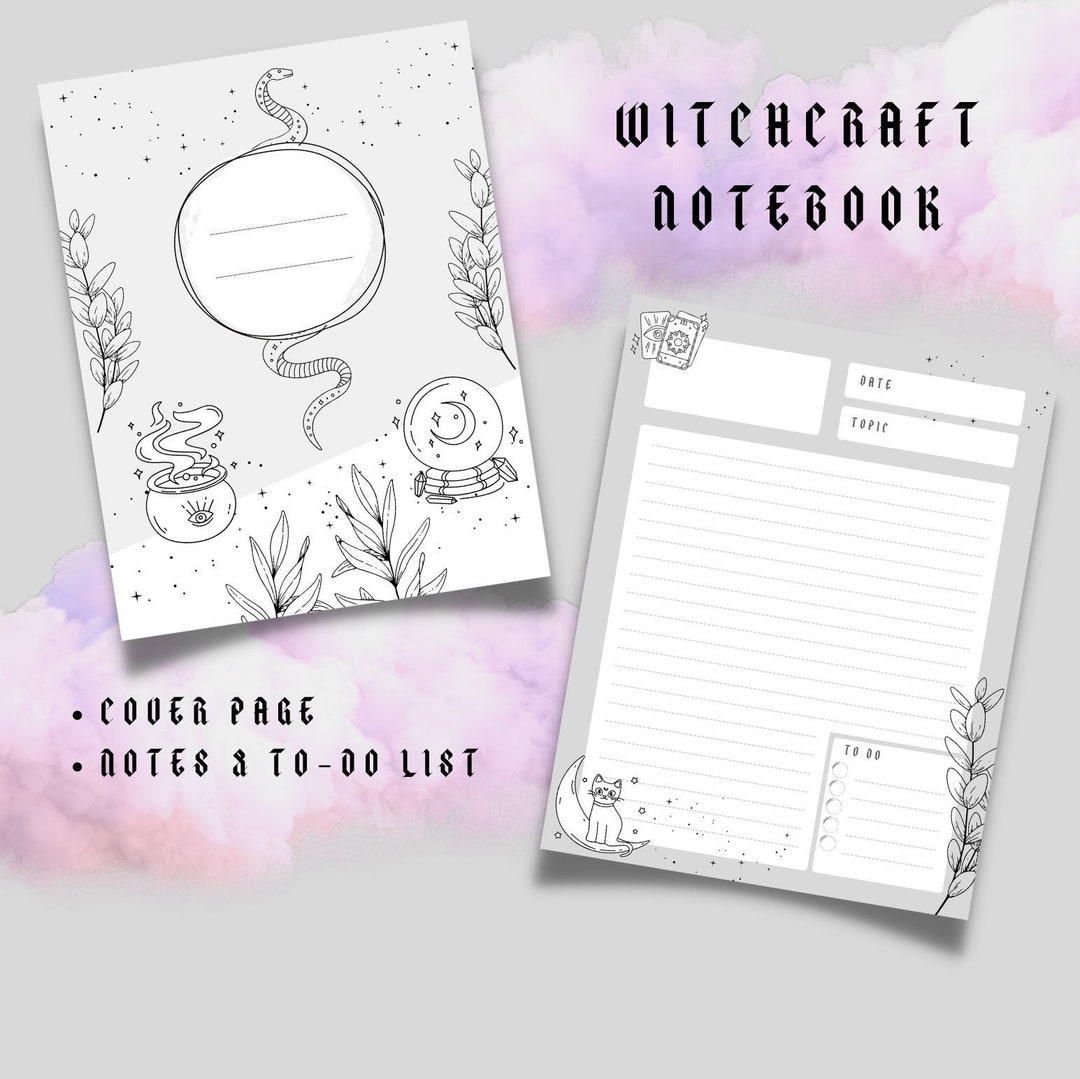 Witchcraft Notebook PDF for Goodnotes and More - Etsy