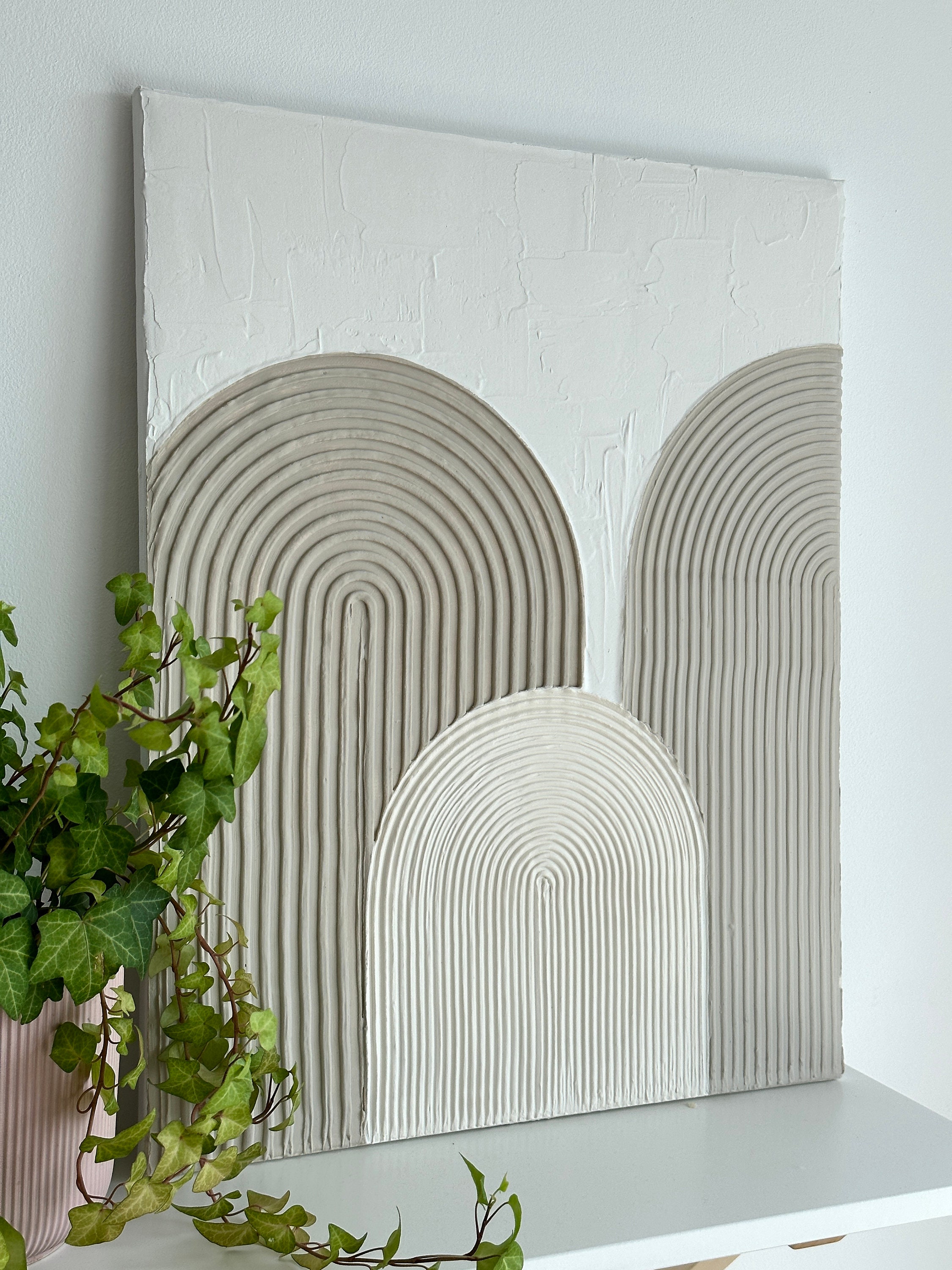 Beige Textured Arches Art Textured Arches Art Wall Textured Canvas Art ...