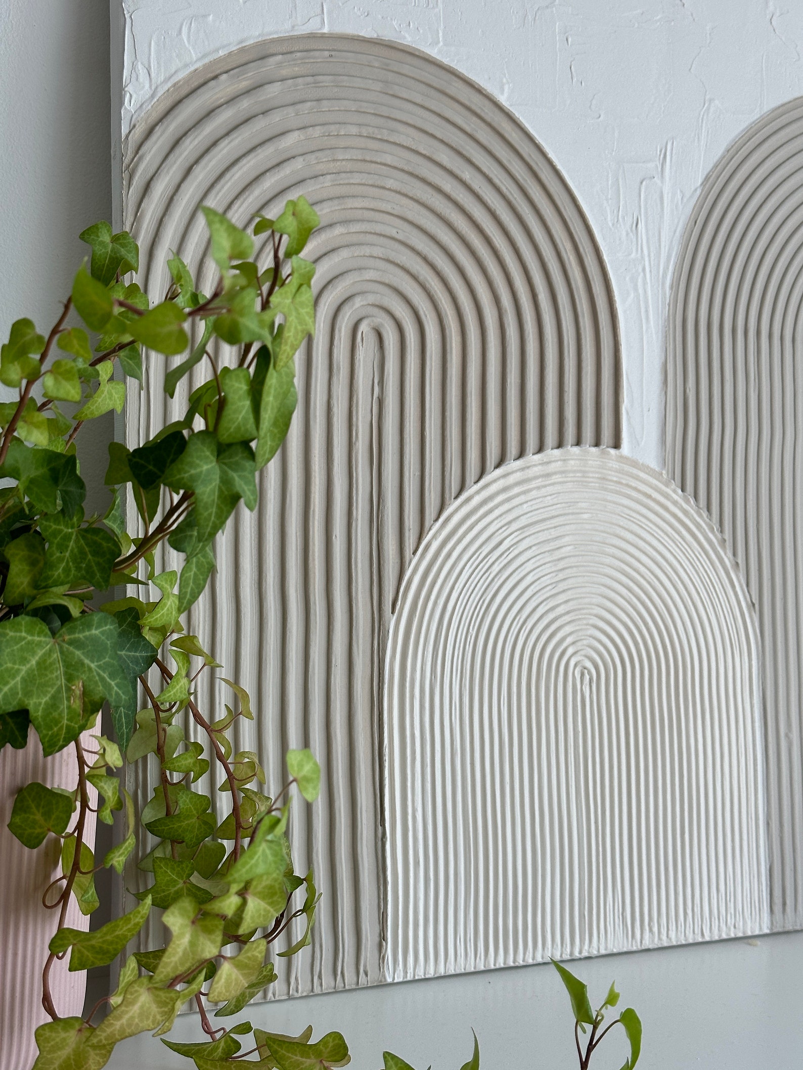 Beige Textured Arches Art Textured Arches Art Wall Textured Canvas Art ...