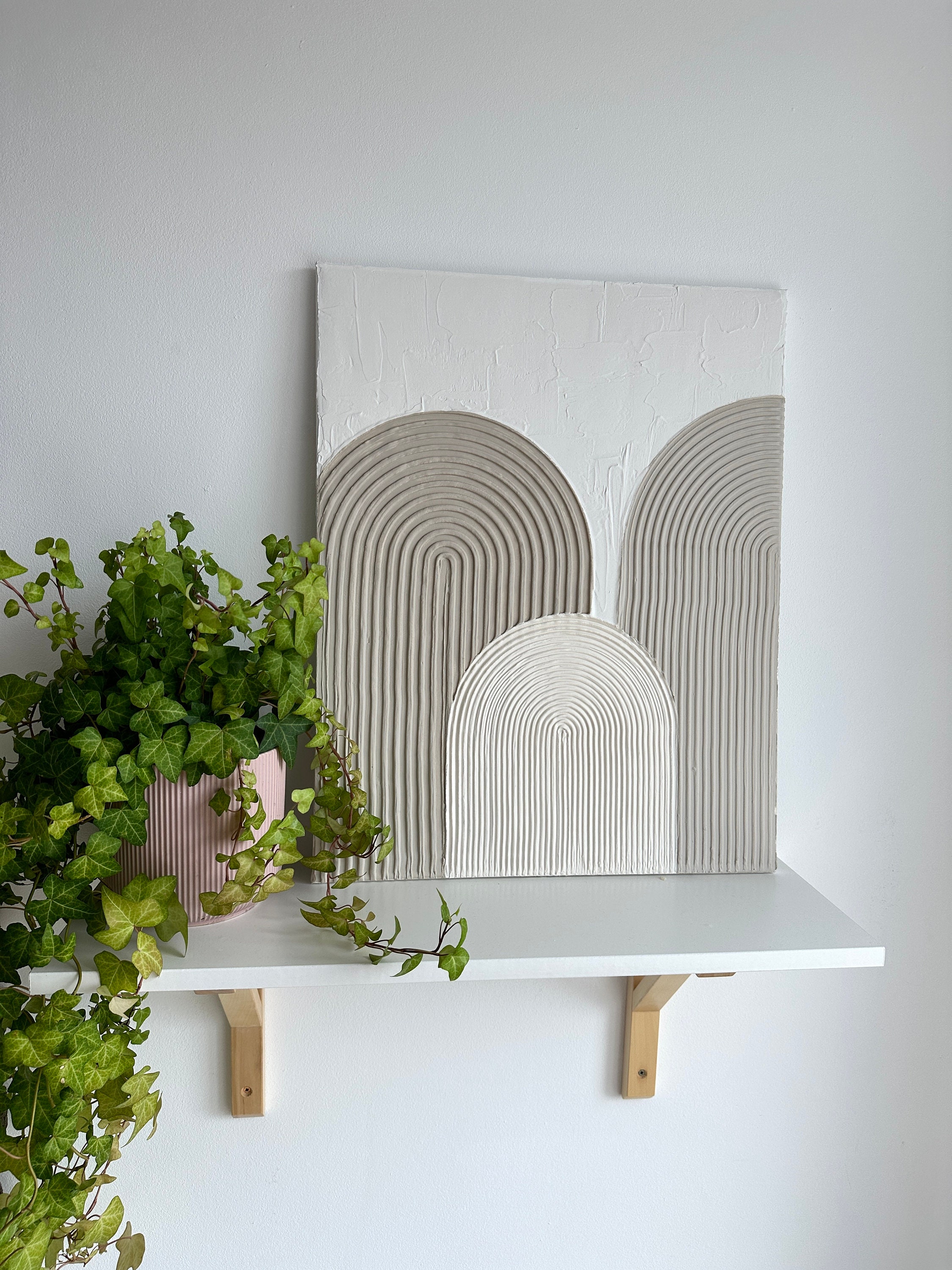 Beige Textured Arches Art Textured Arches Art Wall Textured Canvas Art ...