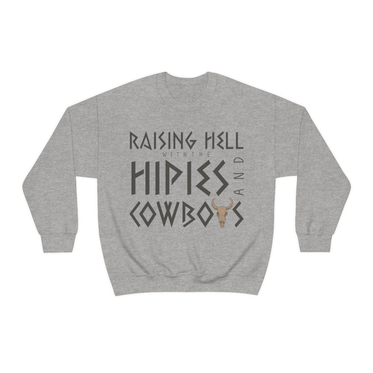 Boho Raising Hell With the Hippies and the Cowboys Trendy Sweatshirt ...