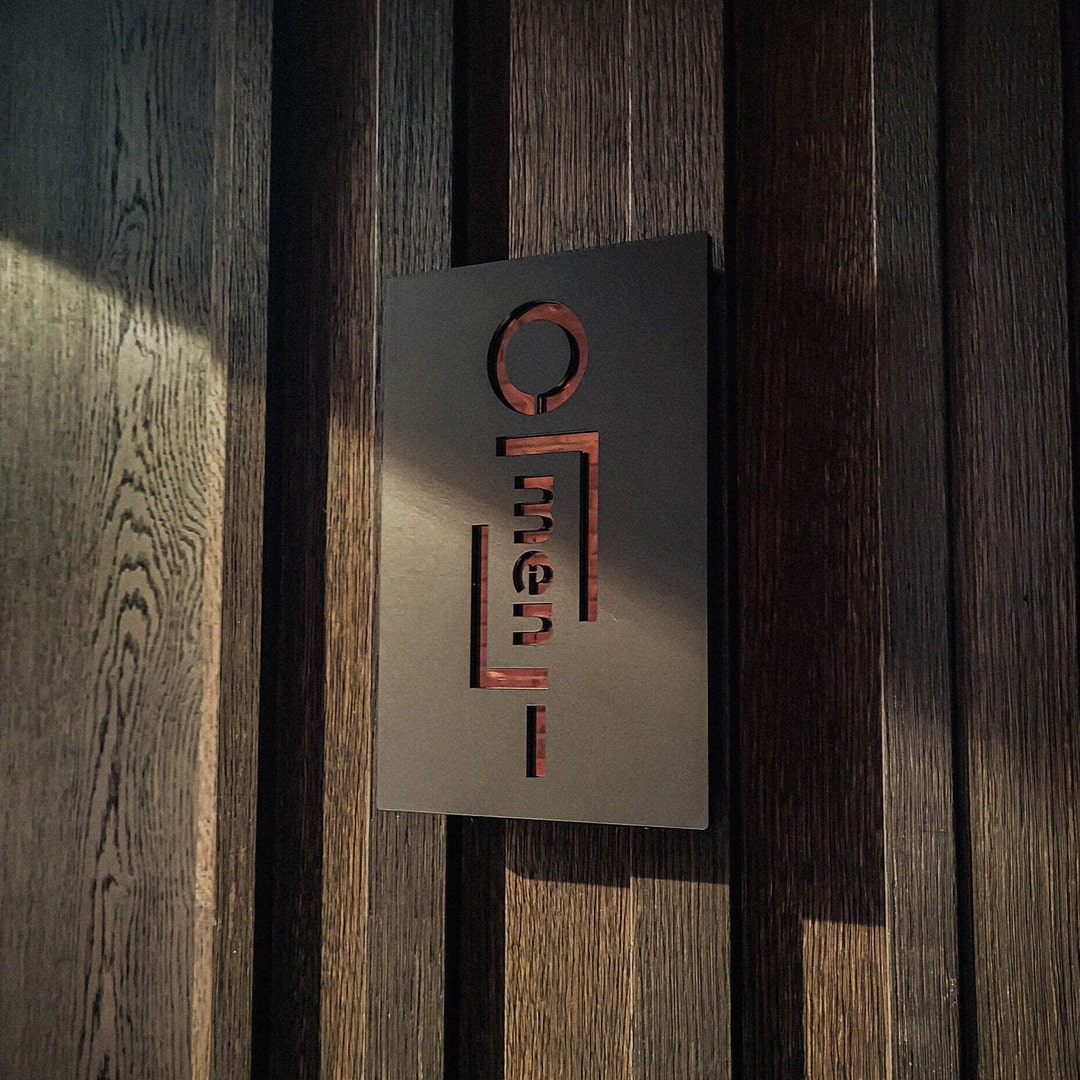 Handmade Toilet Signs | 100mm X 150mm | Lasercut, Copper, Gold & Nickel ...